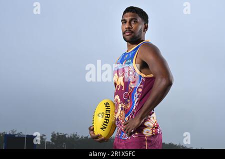 Keidean Coleman from the Brisbane Lions is seen wearing the 2023 ...