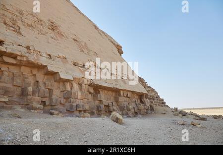 The unique Bent Pyramid of Dahshur, Egypt, built by the Pharaoh Sneferu ...