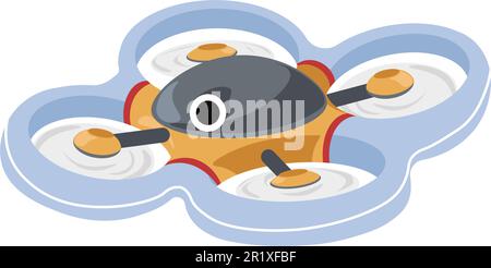 Spying drone with wings and camera, isolated flying gadget used for ...