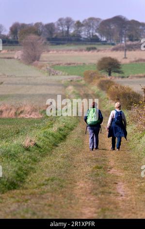 England Tyne Wear Cleadon Hills The rising sun spotlights the old mill ...