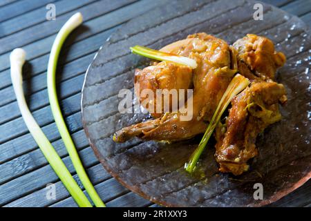 Fried young rabbit Stock Photo - Alamy