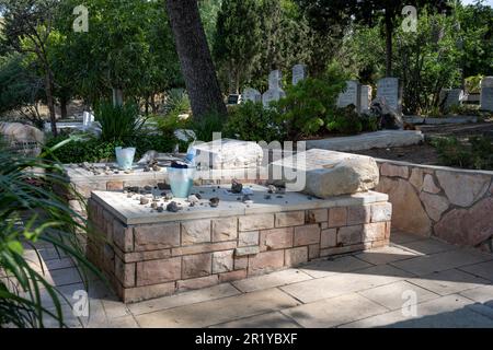 Graves of Ilan Ramon and his son Asaf Ramon. at Nahalal Cemetery, Ilan ...
