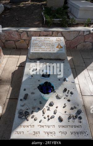Graves of Ilan Ramon and his son Asaf Ramon. at Nahalal Cemetery, Ilan ...