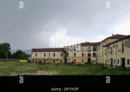 Historic palaces of Caserma Montelungo in the Bergamo city, old ...