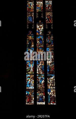 Stained glass stories of the life of Saint Eligius on art glass at the ...