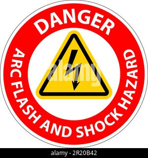 Danger Floor Sign Arc Flash And Shock Hazard Stock Vector Image & Art ...