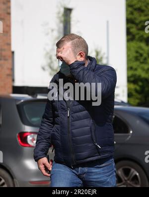 Andrew McDade arrives at Killymeal House in the Belfast Gasworks ...