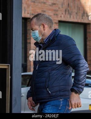 Andrew McDade arrives at Killymeal House in the Belfast Gasworks ...
