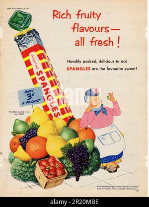 Spangles Sweets Advertisement c1950s. Photo by Hector Archive Stock ...