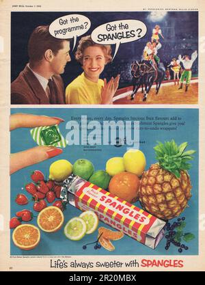 Spangles Sweets Advertisement c1950s. Photo by Hector Archive Stock ...