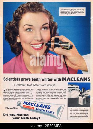 S. R. Toothpaste Advertisement c1950s. Photo by Hector Archive Stock Photo - Alamy