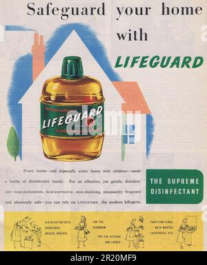 Lifeguard Disinfectant Advertisement c1950s Stock Photo - Alamy