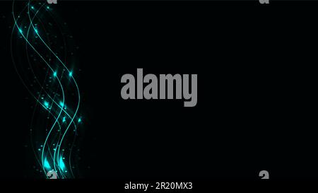 Blue neon energy beam ripple game vector effect illustration. Flash png ...