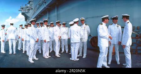 Prince Andrew on HMS Invincible returns home 1982 after Falklands war ...