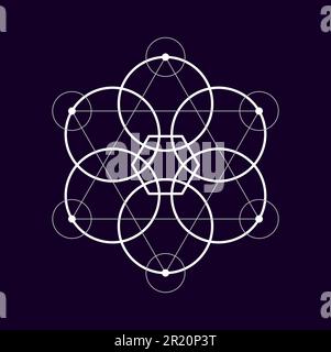 Esoteric symmetrical sign, mystical tribal esoteric symbol thin line ...