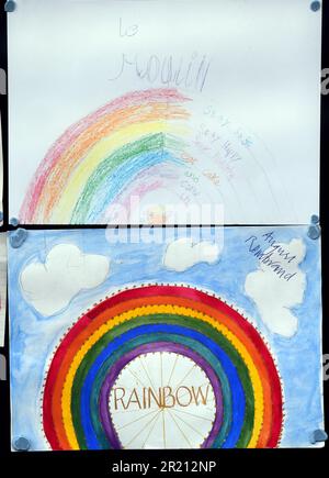 Photograph of a rainbow showing support to those suffering due to Covid ...