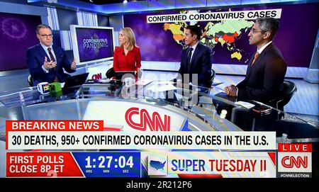 Screengrab from CNN reporting on Dr Anthony Fauci's update on the COVID ...