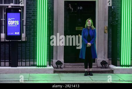 Allegra Stratton, spokeswoman for COP26, in front of No.10 Downing ...