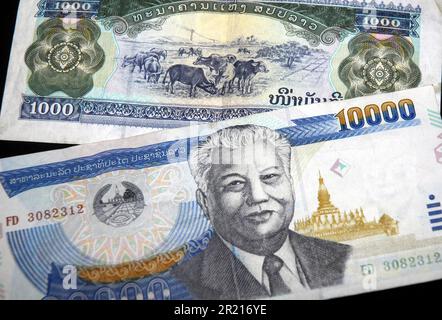 The Kip, the currency of Laos, a landlocked country in Southeast Asia ...