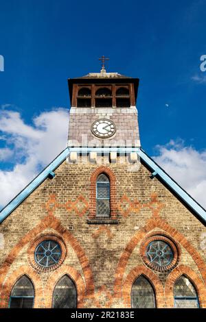 St Matthew's Church clock turret with wooden bell frame, Cambridge ...