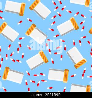 Medical seamless pattern, texture of multi-colored medicinal ...