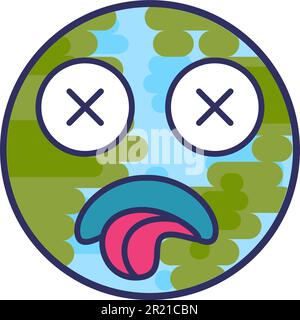 Earth cartoon with evil facial expression illustration Stock Vector Image & Art - Alamy