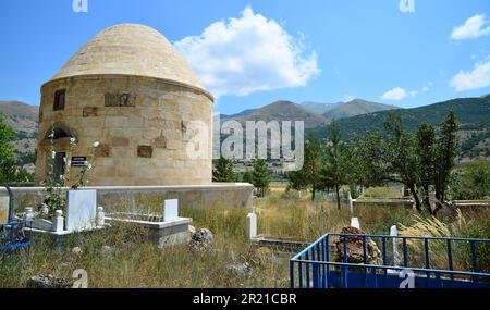 Dede Korkut Tomb, located in Bayburt, Turkey, was built for Dede Korkut ...