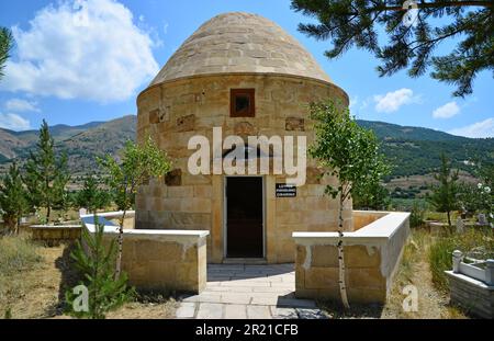 Dede Korkut Tomb, located in Bayburt, Turkey, was built for Dede Korkut ...