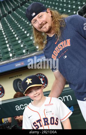 Young Astros fan during the MLB baseball game between the Texas Rangers ...