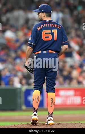 Houston Astros relief pitcher Seth Martinez delivers during the ninth ...