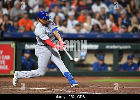 Chicago Cubs' Christopher Morel bats during a baseball game against the ...