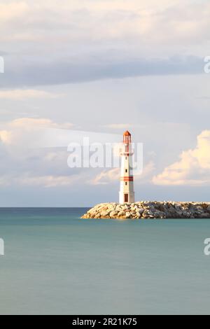 guiding and locator lighthouse with its light. very important for sea ...