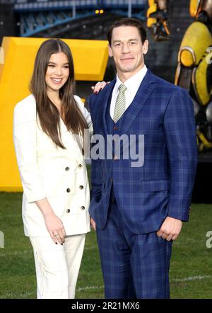 Hailee Steinfeld and John Cena attend a photocall for 'Bumblebee' at ...