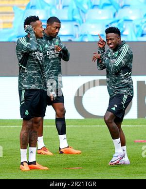 Vini Jr of Real Madrid during warmup before the UEFA Champions League ...