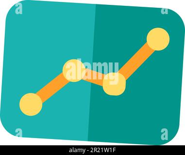 Report with graph solid flat color icons in round outlines. 6 bonus ...