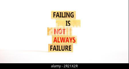 Failure or failing symbol. Concept words Failing is not always failure ...