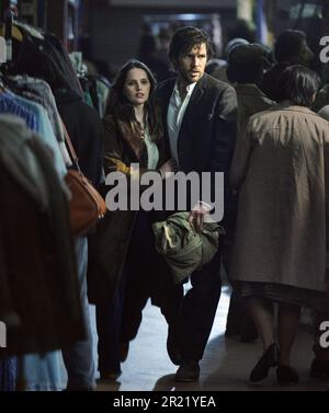 Dead Shot Felicity Jones & Colin Morgan Stock Photo - Alamy