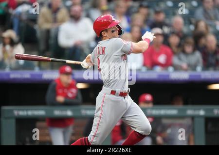 Cincinnati Reds shortstop Matt McLain (9) in the third inning of a ...