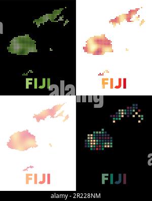 Fiji map vector illustration. Global economy. Famous country. Oceania ...