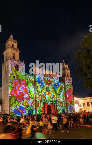 Nights of light and sound video mapping show on the front of the ...