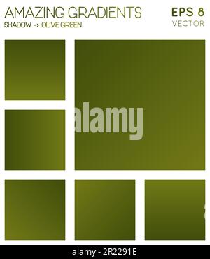 Colorful gradients in olive green, asparagus color tones. Actual ...