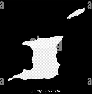 Trinidad and Tobago map. Blank vector map of the country. Borders of ...