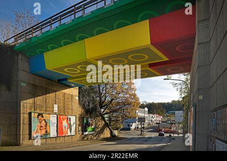 The Lego Bridge in Wuppertal, Germany. In 2011, graffiti and street ...