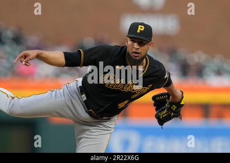 Pittsburgh Pirates relief pitcher Yohan Ramirez (46) in the seventh ...