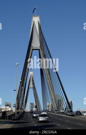 Anzac Bridge in Sydney, famous landmark bridge connecting Pyrmont to ...