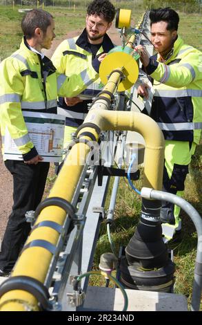 Bitterfeld Wolfen, Germany. 08th May, 2023. In the "hydrogen village ...