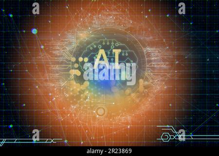 human create AI brain intelligent ai technology digital graphic design ...