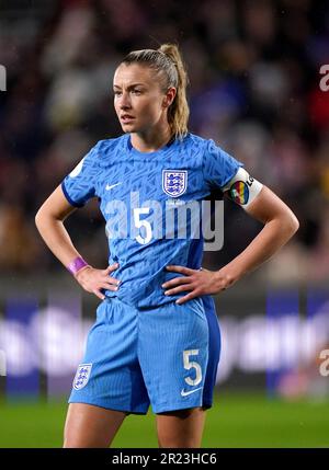 England's team captain Leah Williamson and Georgia Stanway, right ...