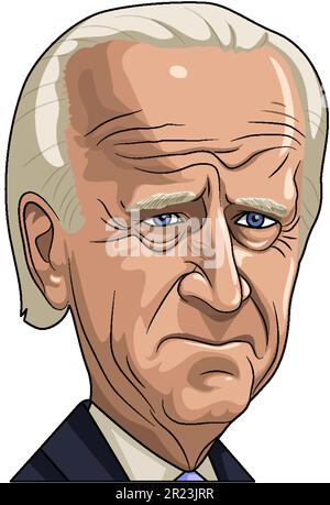 Detailed Vector of Joe Bidens Face illustration Stock Vector Image ...