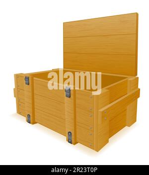 army wooden box for weapons and ammunition vector illustration isolated ...